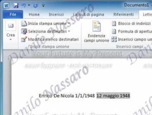 Stampa Unione: come formattare le date • Sito Web di Danilo Nassaro